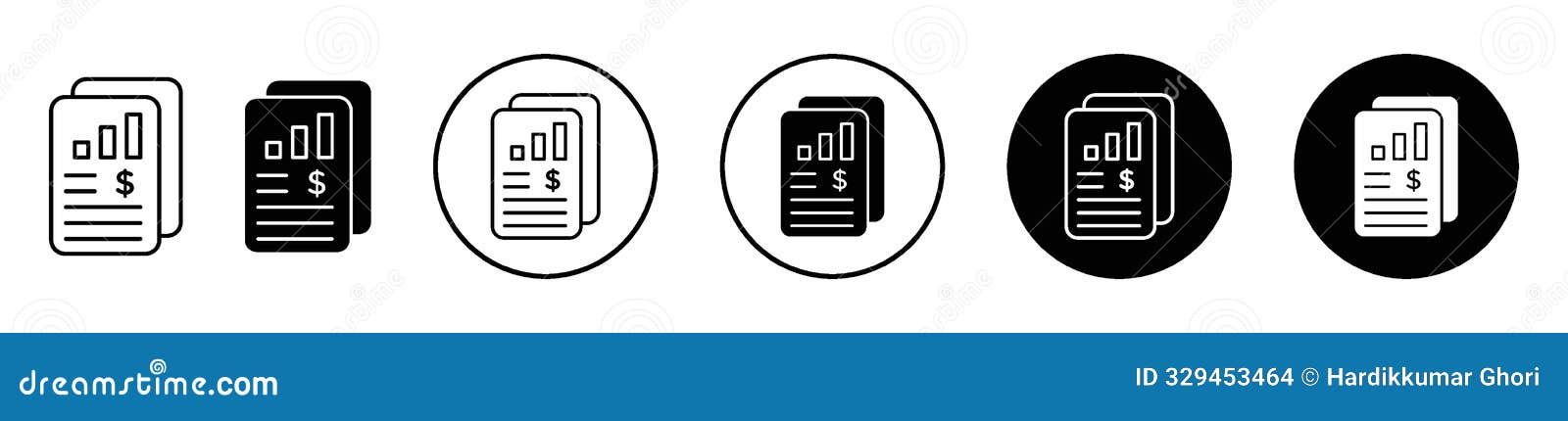 Income Statement Icon Vector Set on White Background Stock Vector ...