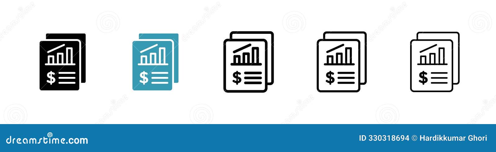 Income Statement Icon Vector Set on White Background Stock Vector ...