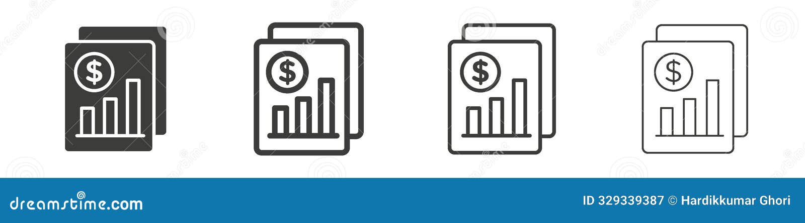 Income Statement Icon Vector Set on White Background Stock Vector ...