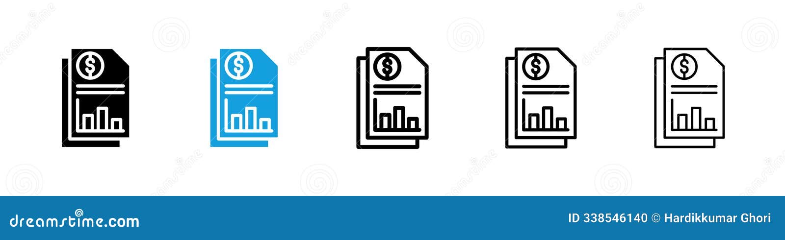 Income Statement Line Icon Isolated on White Background Stock Vector ...