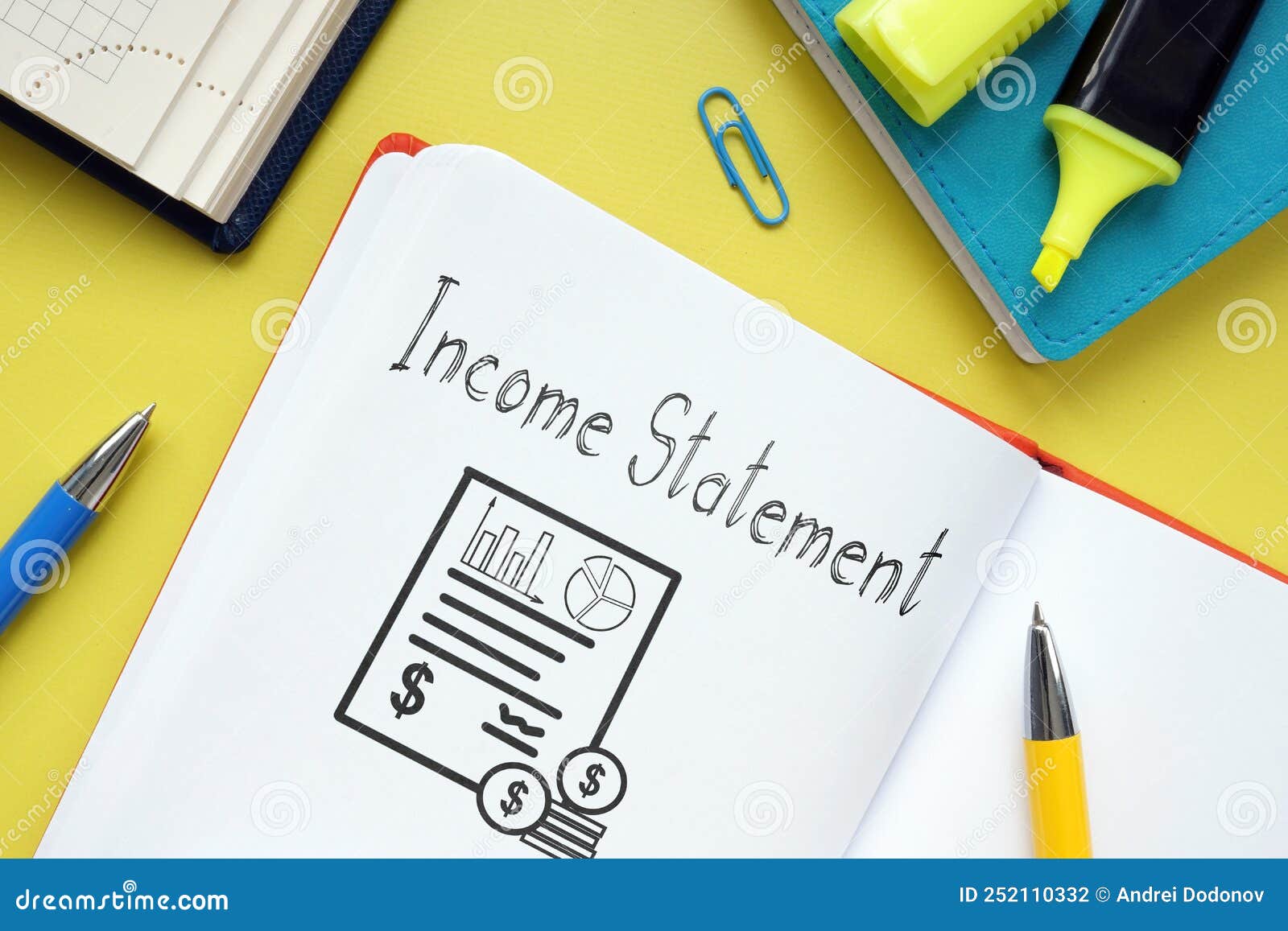 Income Statement is Shown Using the Text Stock Photo - Image of ...