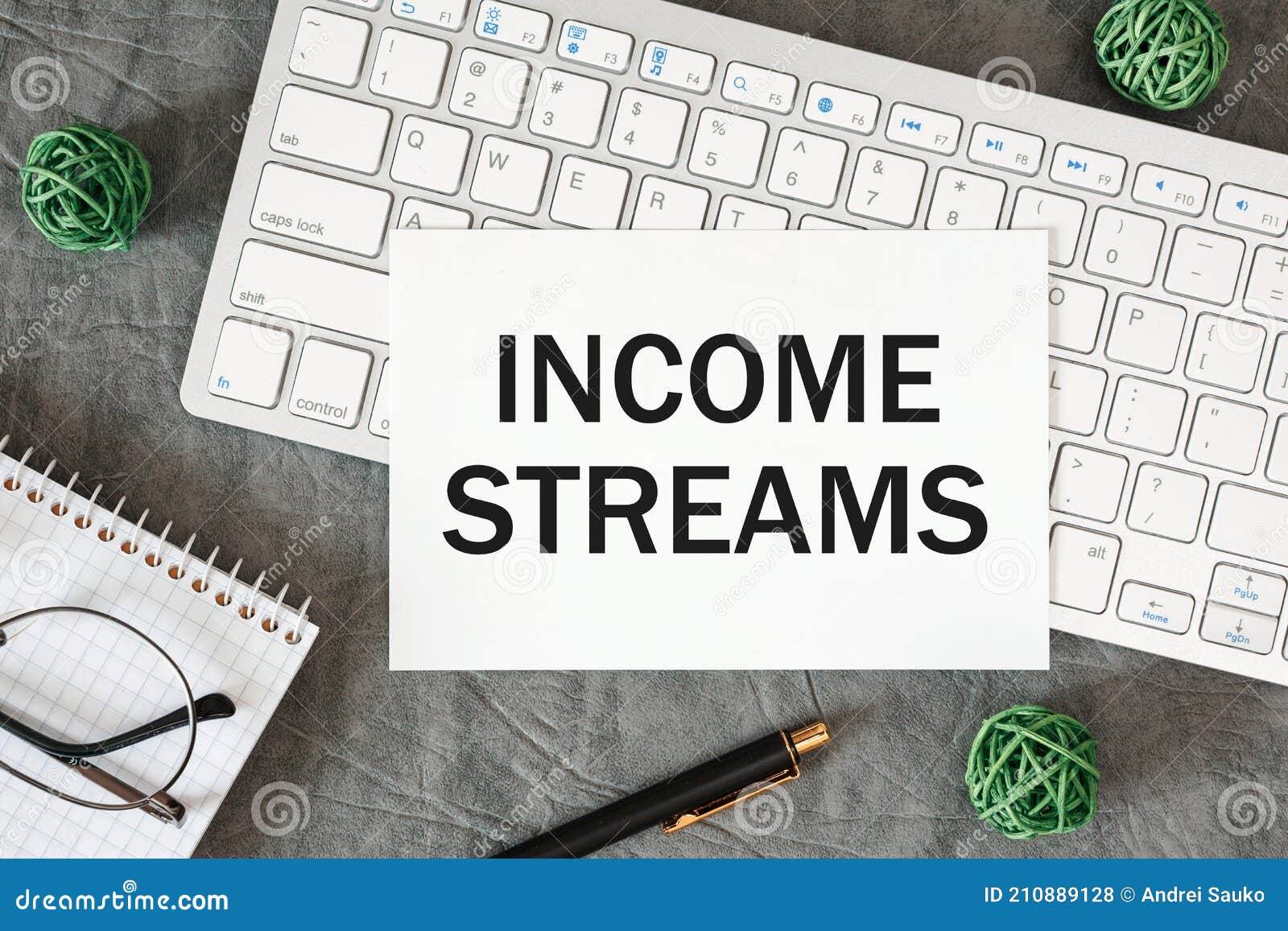 Income Streams is Written in a Document on the Office Desk Stock Photo ...