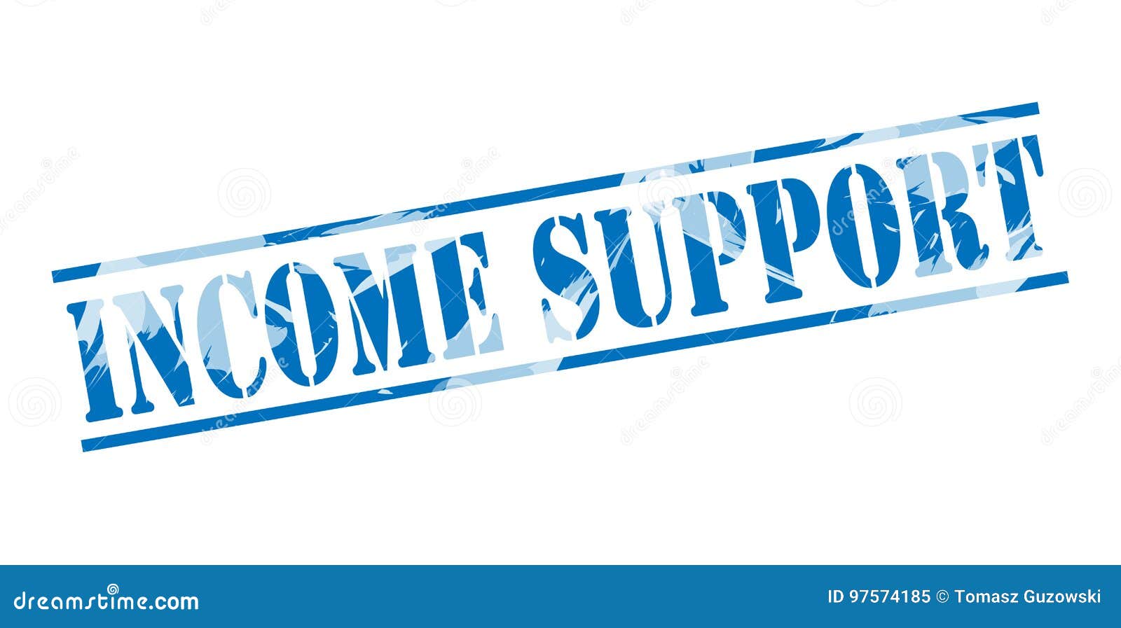 Income support blue stamp stock illustration. Illustration of grungy ...