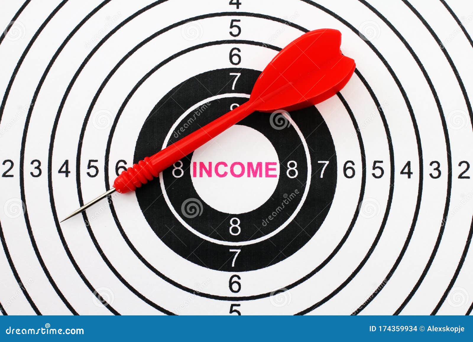 Income target stock photo. Image of improvement, cash - 174359934