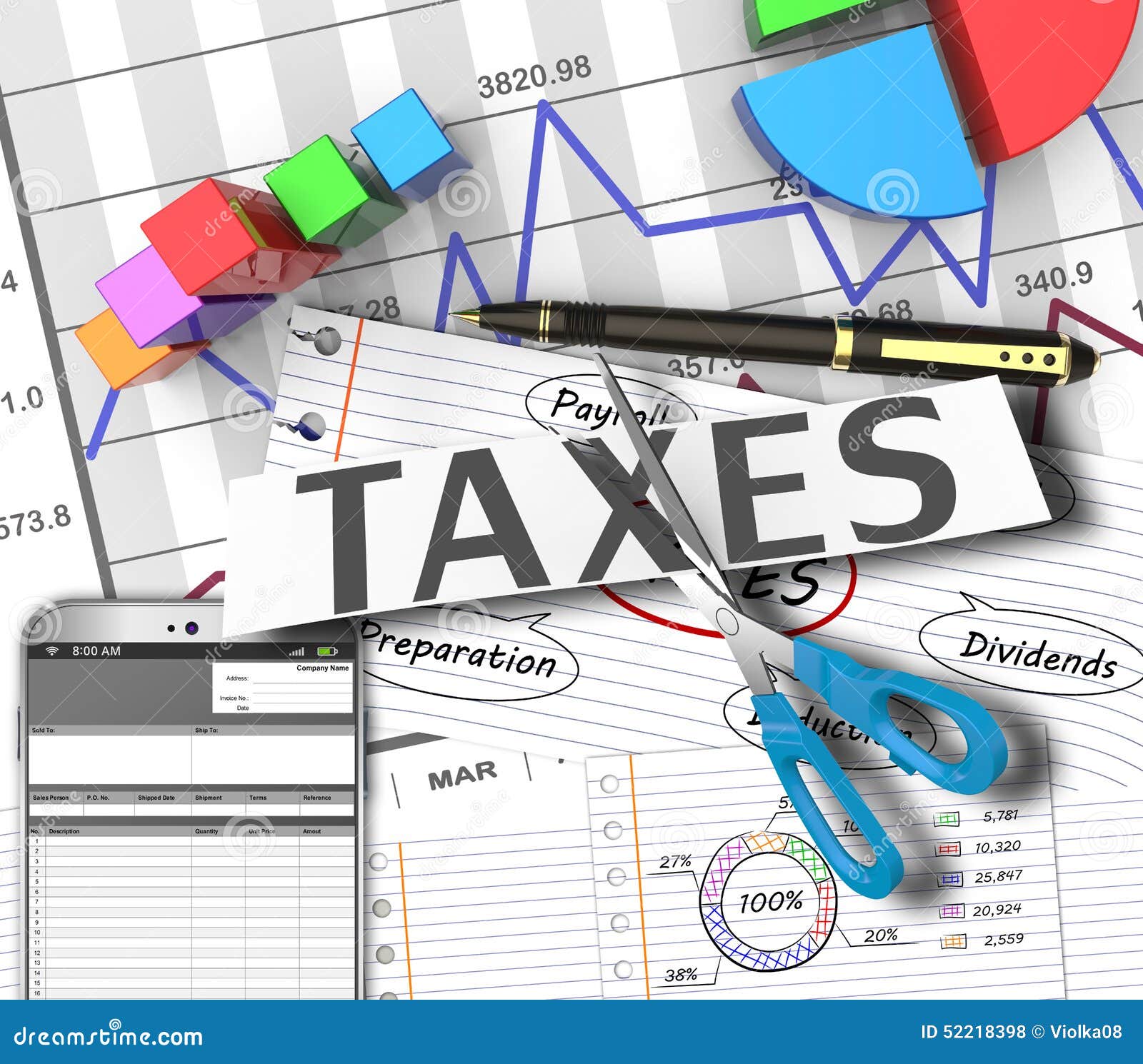 Income tax stock illustration. Illustration of economy - 52218398