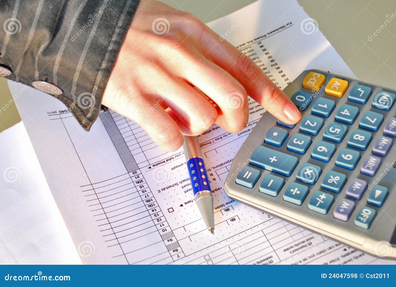 Income tax calculation stock photo. Image of account - 24047598