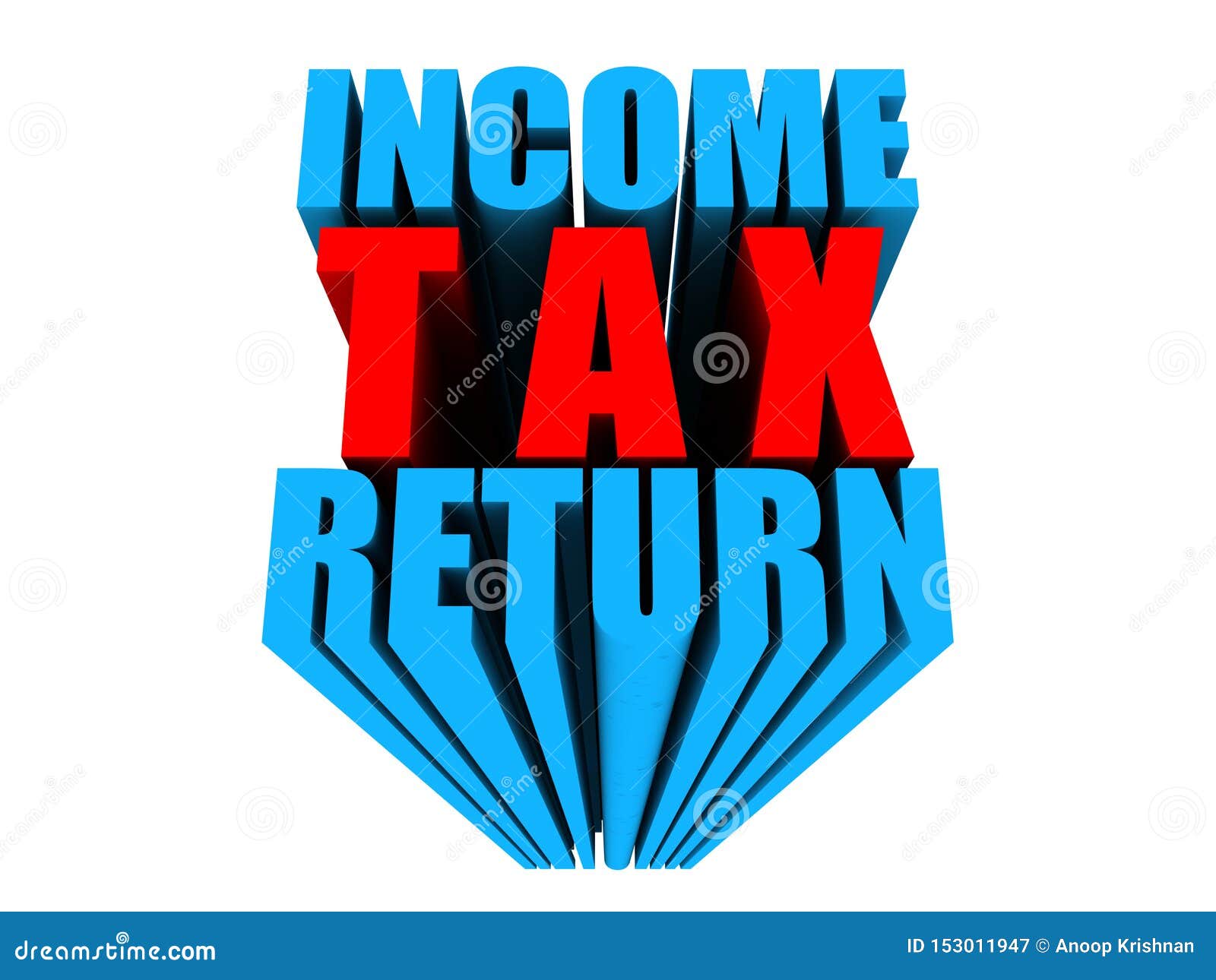 Income Tax Return 3d Text Concept Stock Illustration - Illustration of ...