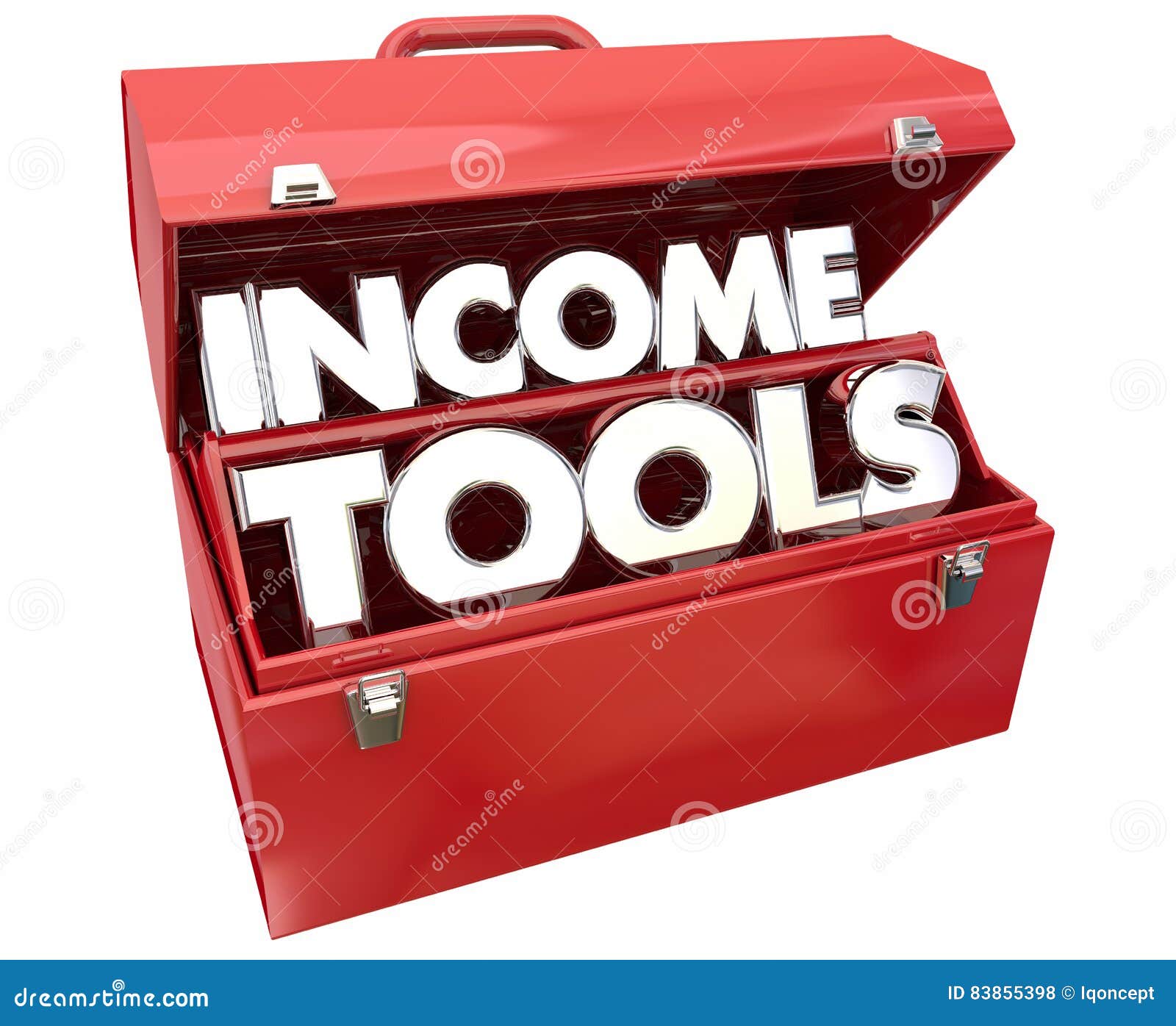 Income Tools Earn More Money Toolbox Stock Illustration - Illustration ...