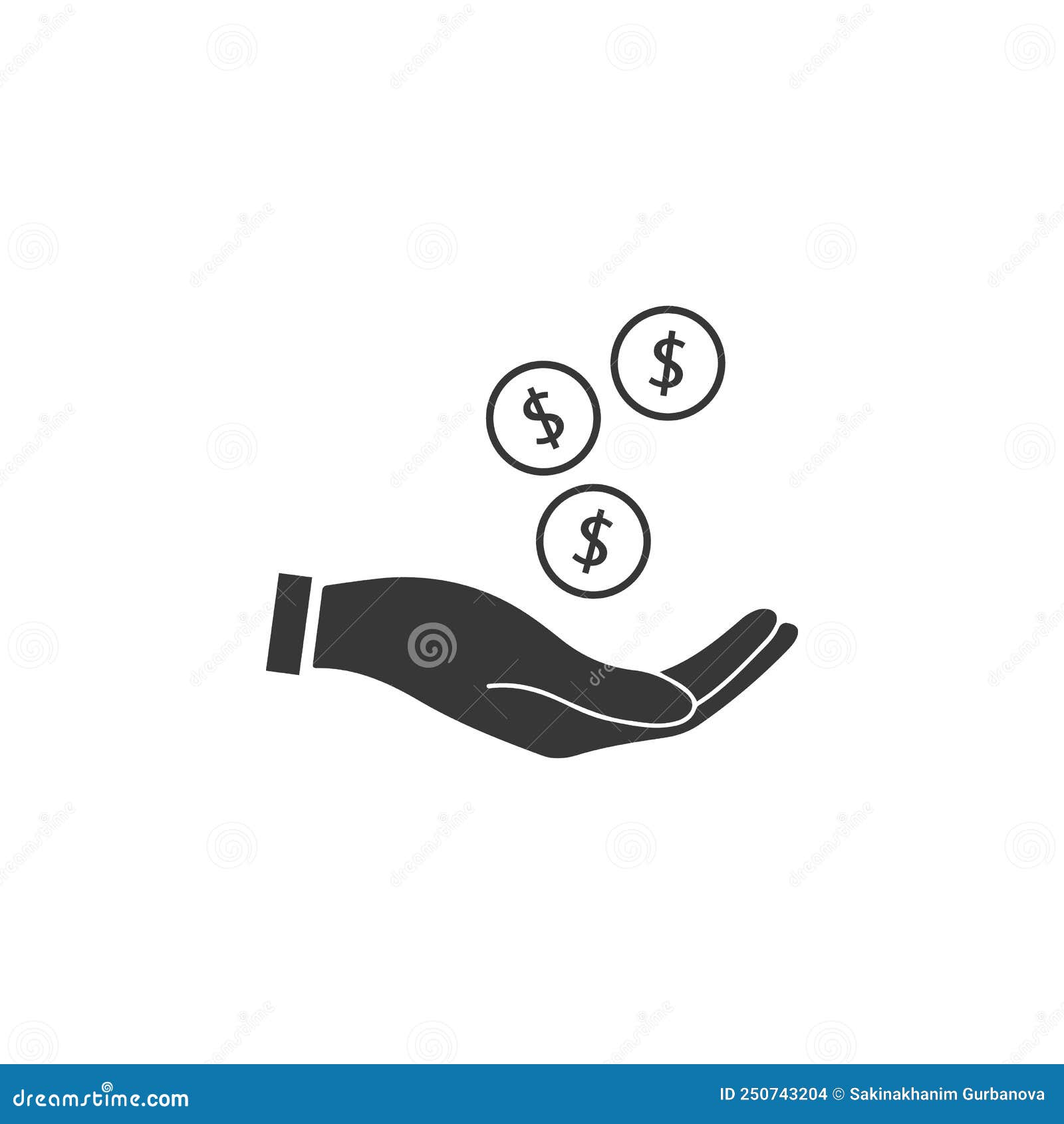 Income. Vector icon stock illustration. Illustration of british - 250743204