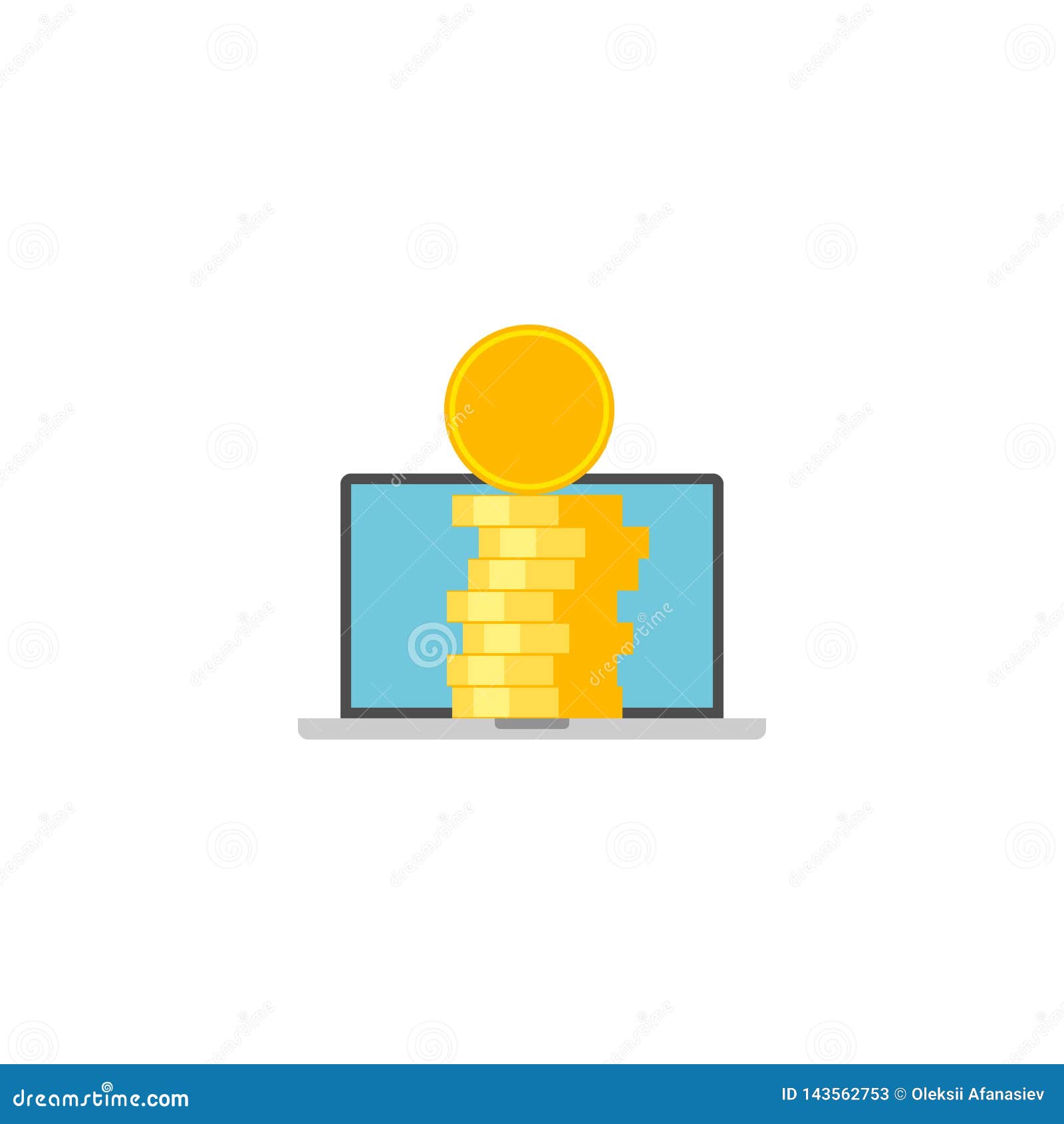 Income Vector Flat Icon stock vector. Illustration of increase - 143562753