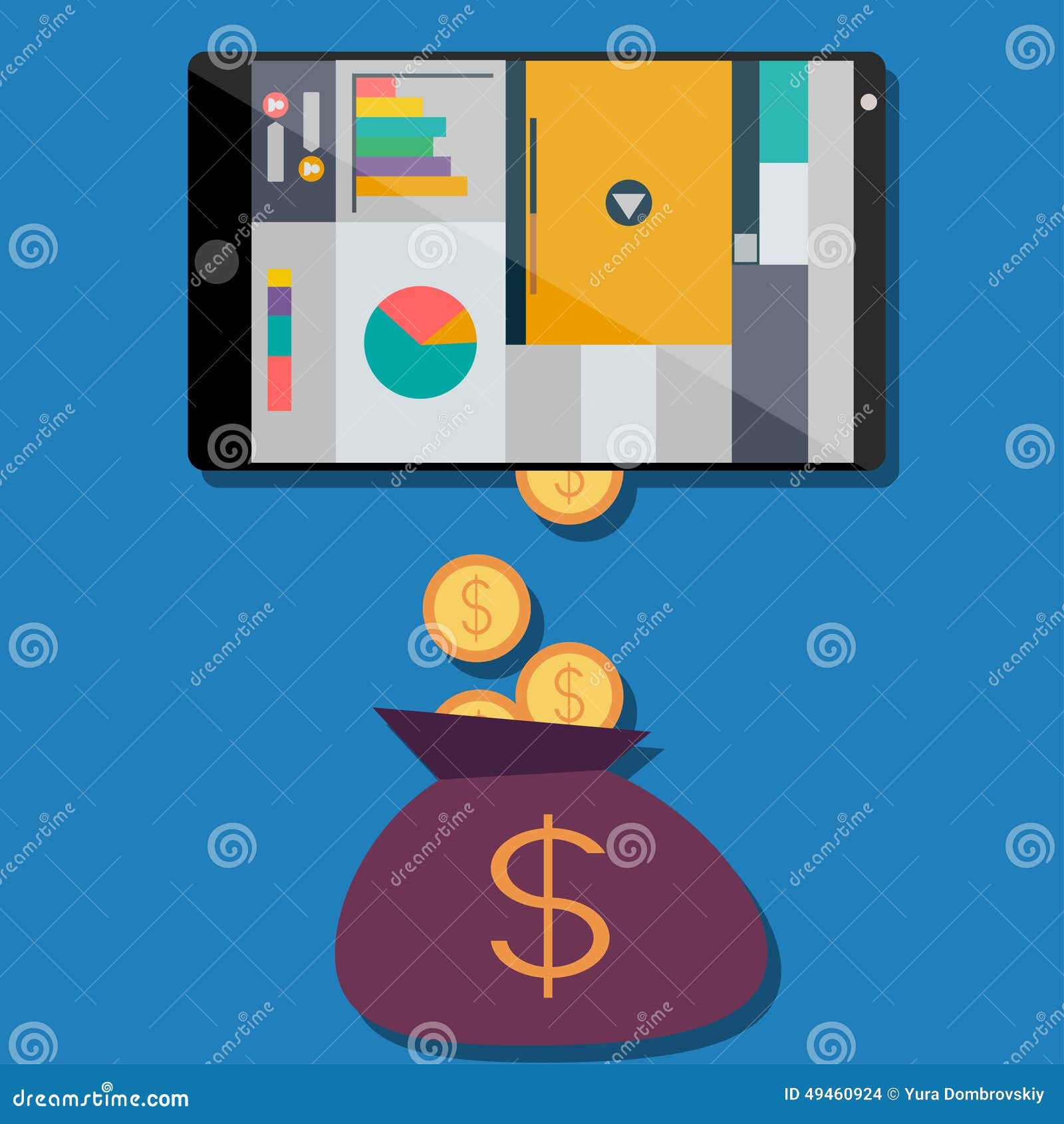 Income from web sites stock vector. Illustration of label - 49460924