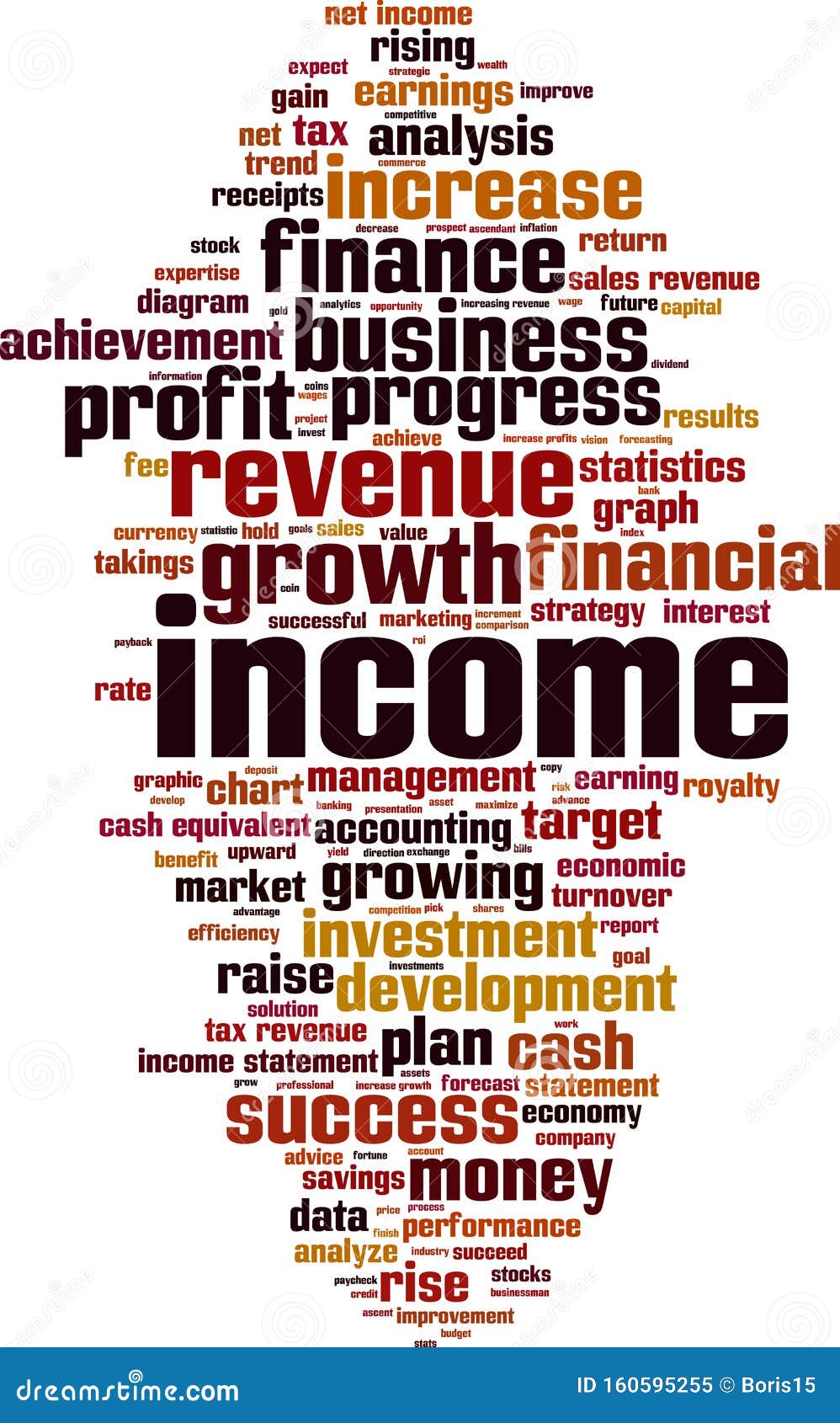 Income word cloud stock vector. Illustration of cash - 160595255