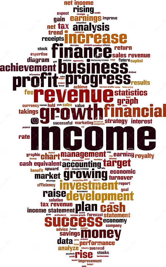 Income word cloud stock vector. Illustration of cash - 160595255