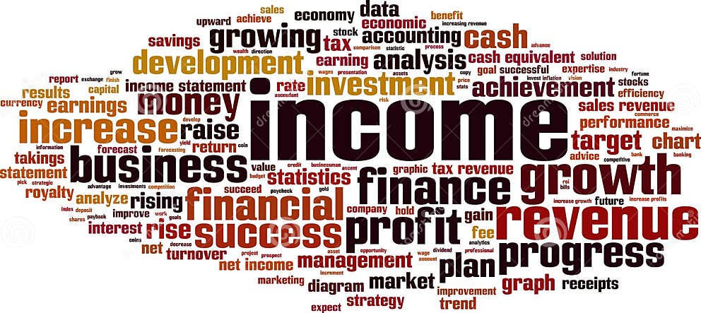 Income word cloud stock vector. Illustration of accounting - 280566579