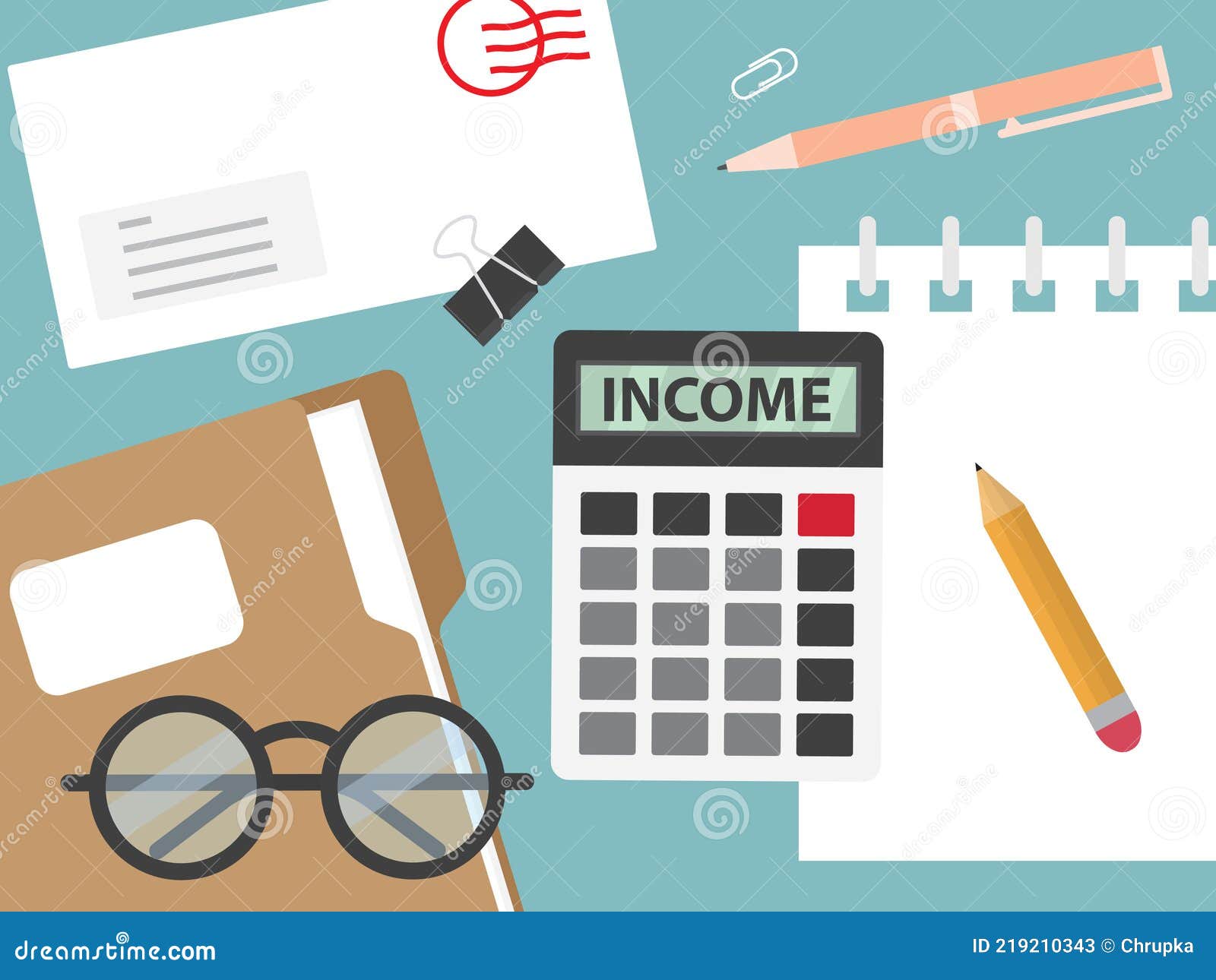 Income Written on Calculator Screen Stock Vector - Illustration of ...