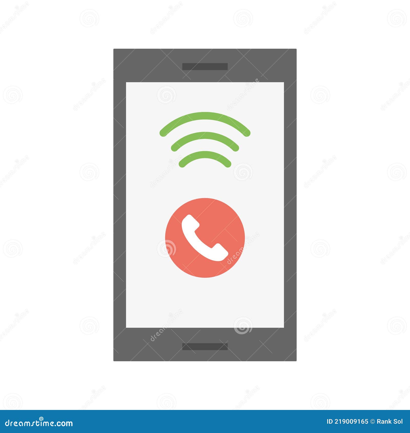 Incoming Call Color Vector Icon Which Can Easily Modify or Edit Stock ...