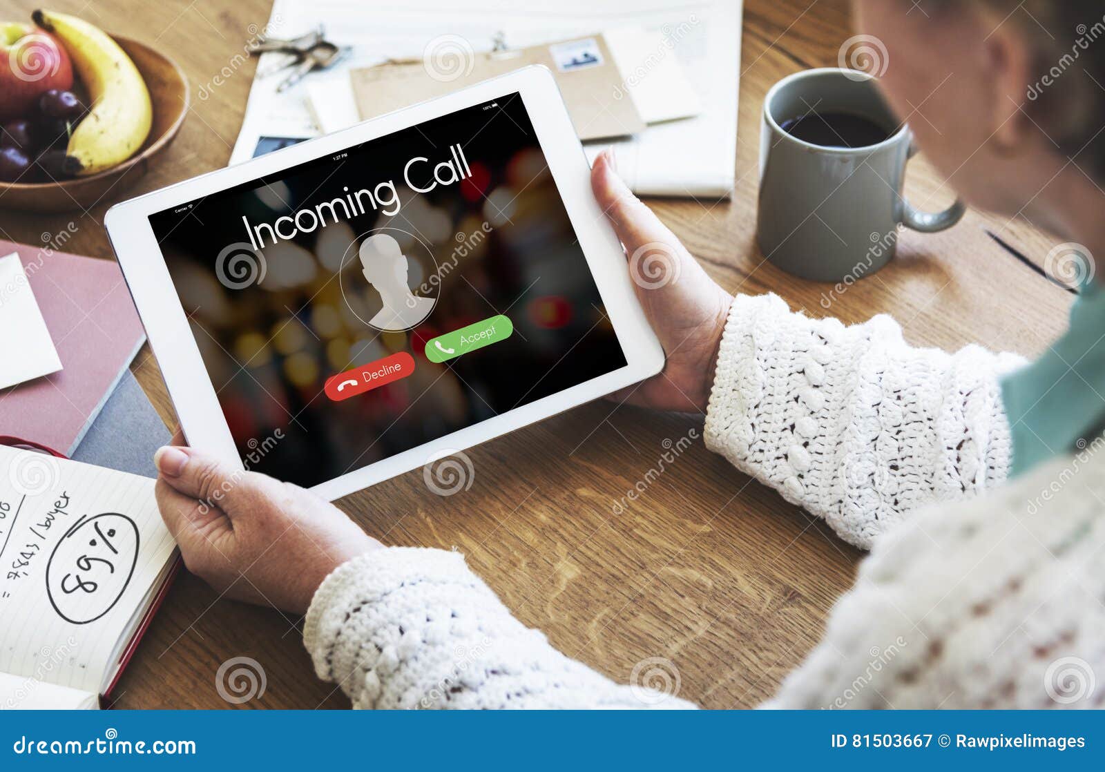 Incoming Call Communication Connect Concept Stock Image - Image of ...