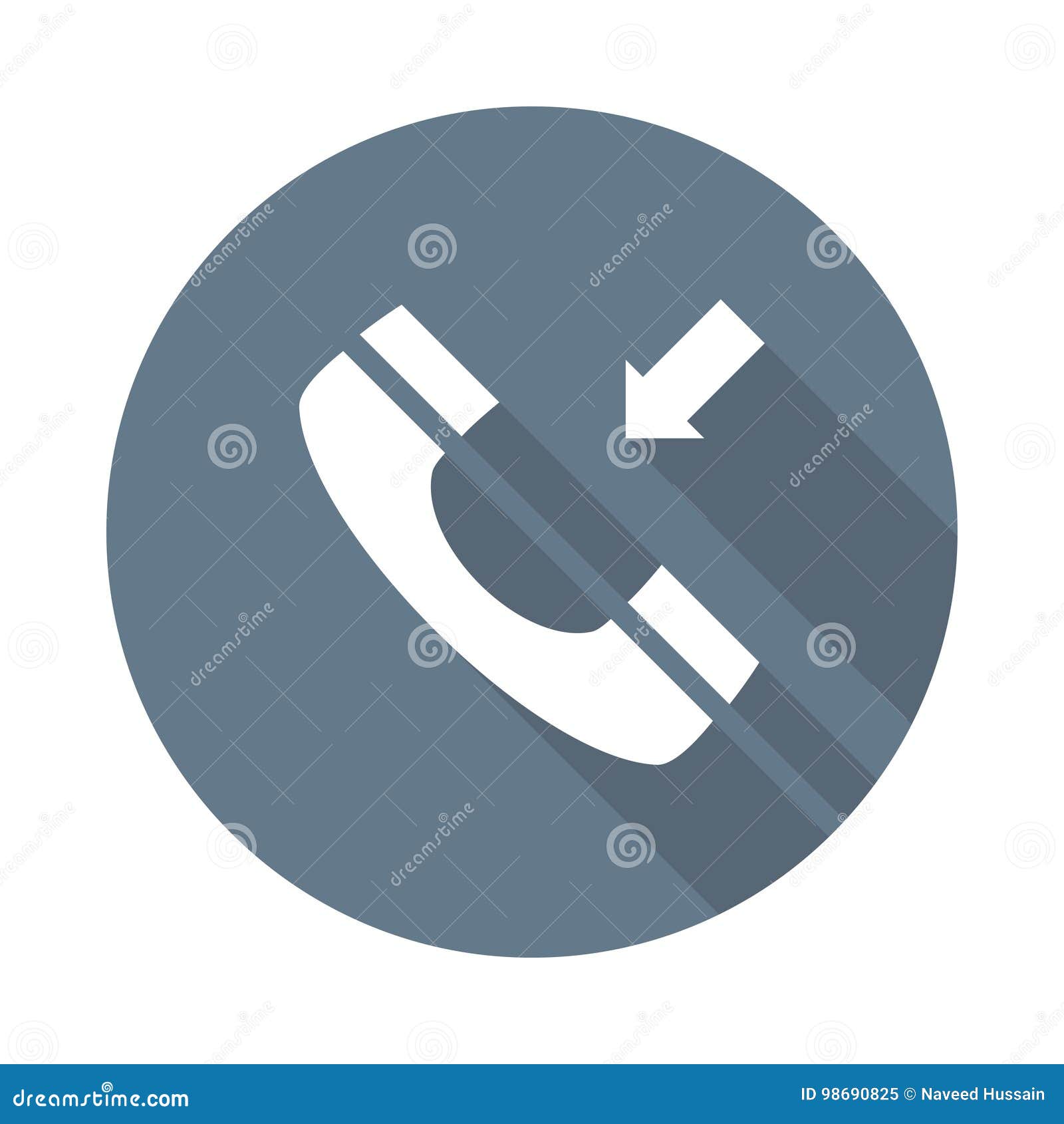 Incoming call icon stock illustration. Illustration of mobile - 98690825