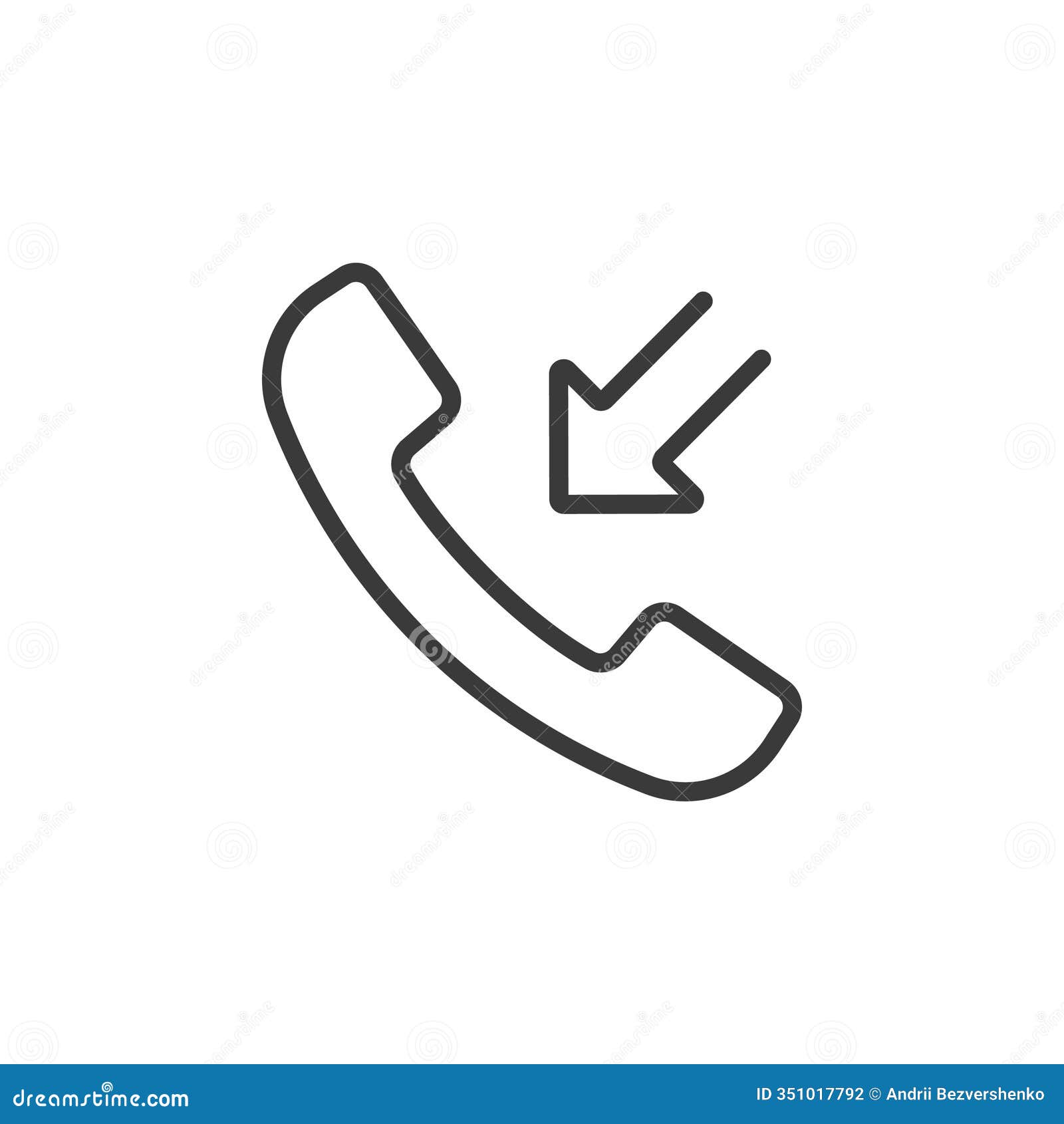 Incoming Call, Icon In Line Design. Incoming, Call, Phone ...