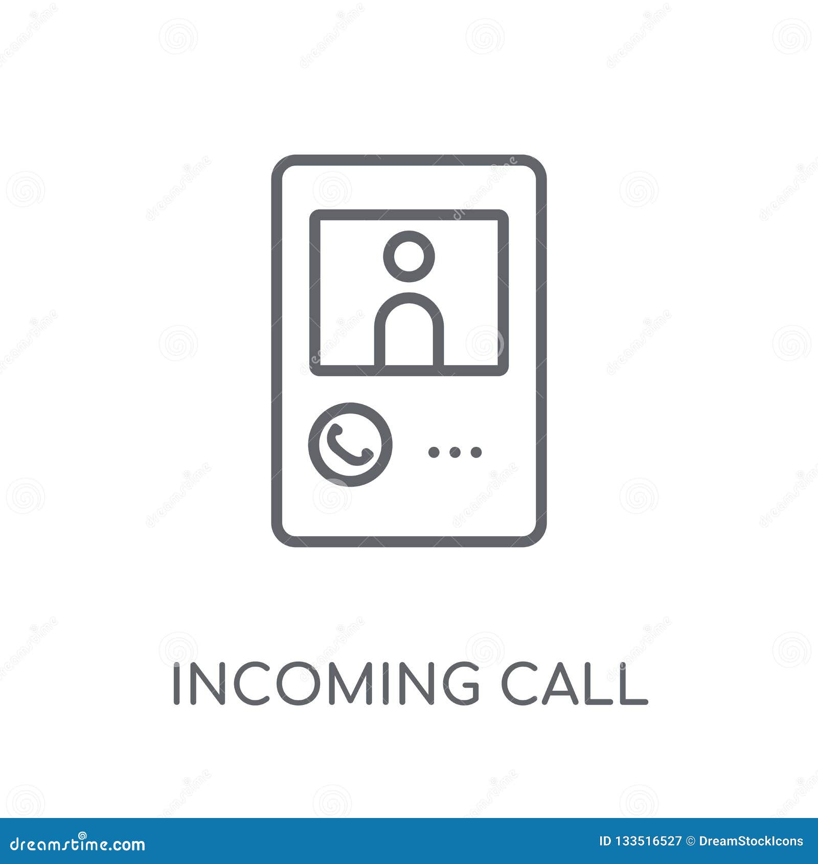 Incoming Call Linear Icon. Modern Outline Incoming Call Logo Con Stock ...