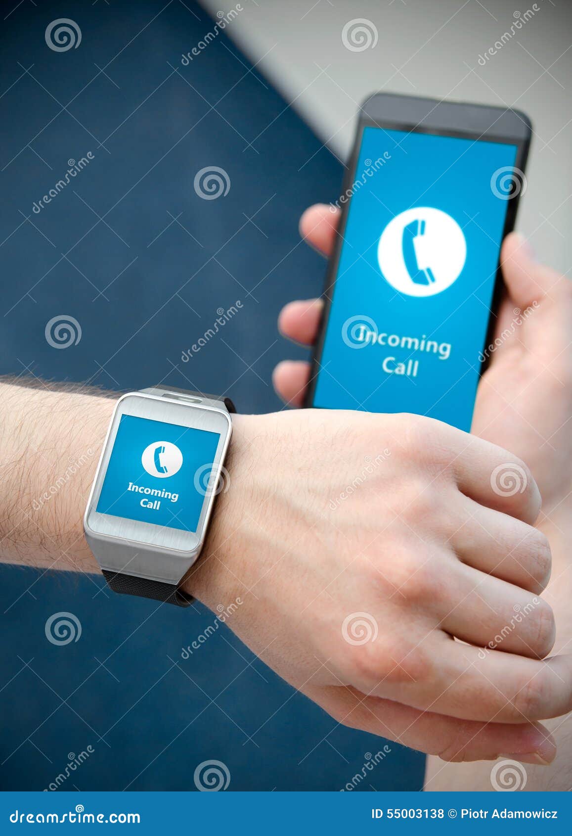 Incoming Call Notification on Smart Watch Stock Photo - Image of screen ... Incoming Call Notification on Smart Watch Stock Photo - Image of screen ...