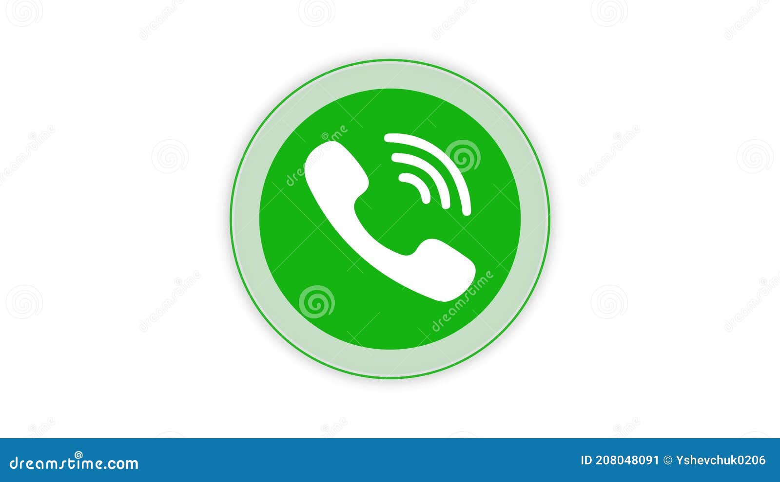 Incoming Call, Phone Calling. Phone Ring Icon Animation. Touch Screen ...