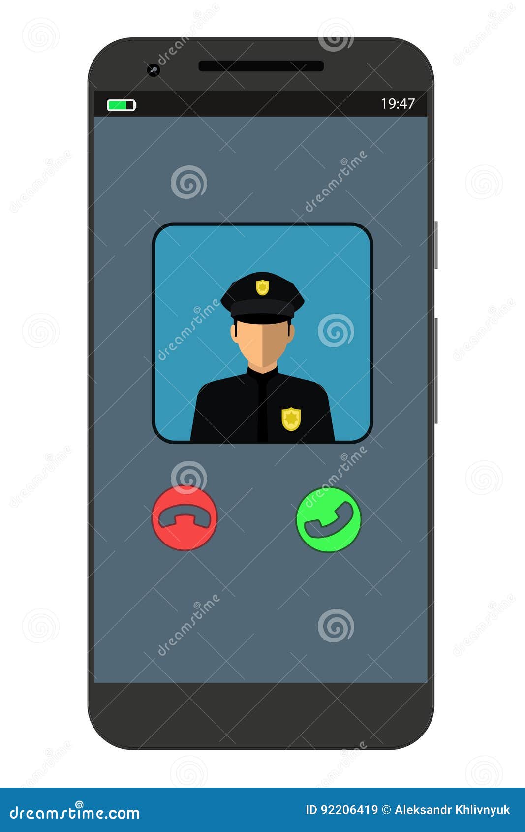 Incoming call on the phone stock illustration. Illustration of ...