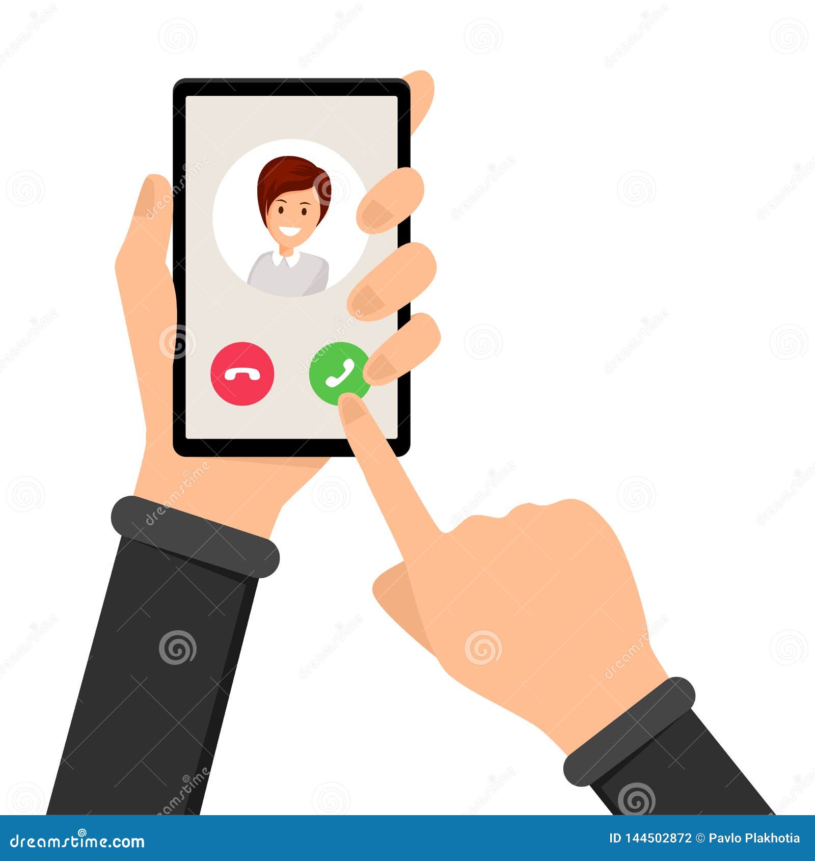 Incoming Call, Ringing Phone Vector Illustration Stock Vector ...