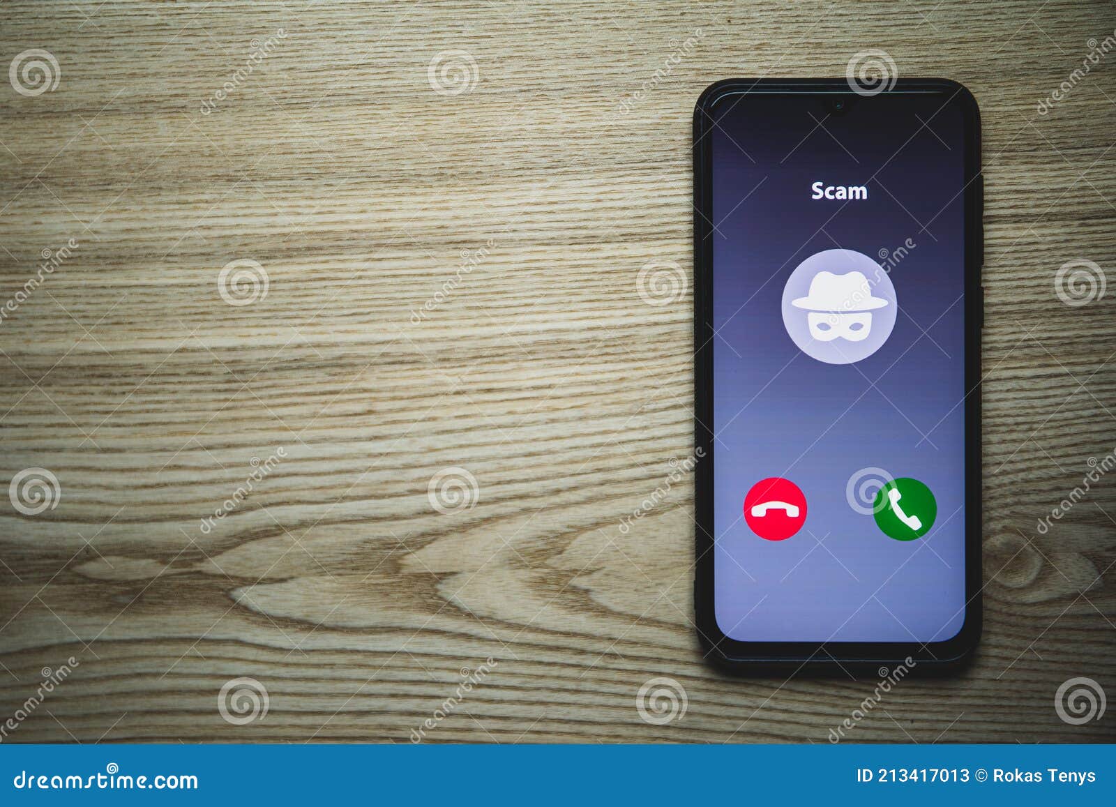 Incoming Call from Scammer. Online Scam on Phone Stock Image - Image of ...
