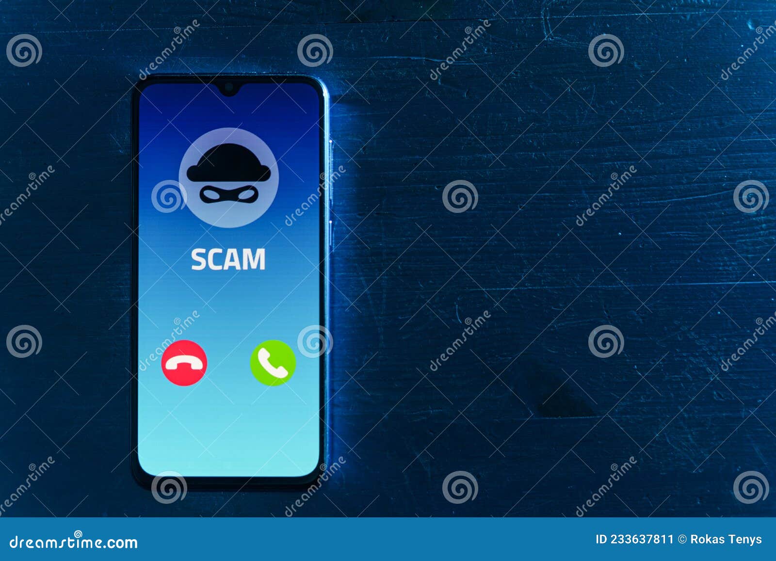 Incoming Call from Scammer. Scam Call on Phone Stock Image - Image of ...
