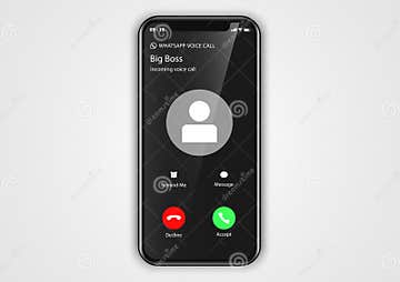 Incoming Call Screen from Iphone User Interface Stock Vector ...