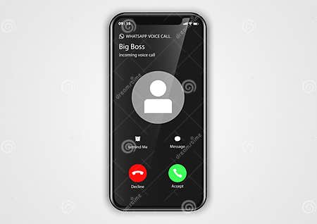 Incoming Call Screen from Iphone User Interface Stock Vector ...