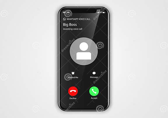 Incoming Call Screen from Iphone User Interface Stock Vector ...