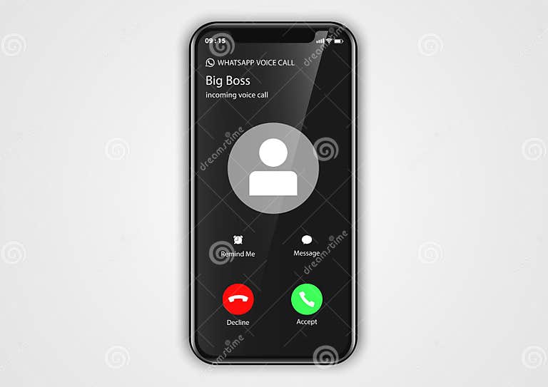 Incoming Call Screen from Iphone User Interface Stock Vector ...