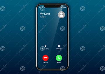 Incoming Call Screen User Interface Mobile Phone Stock Vector ...