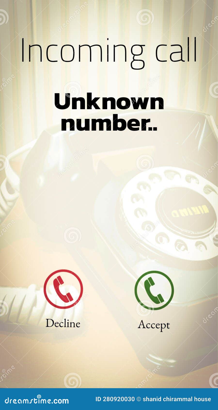 Incoming Call from Unknown Number Stock Illustration - Illustration of ...