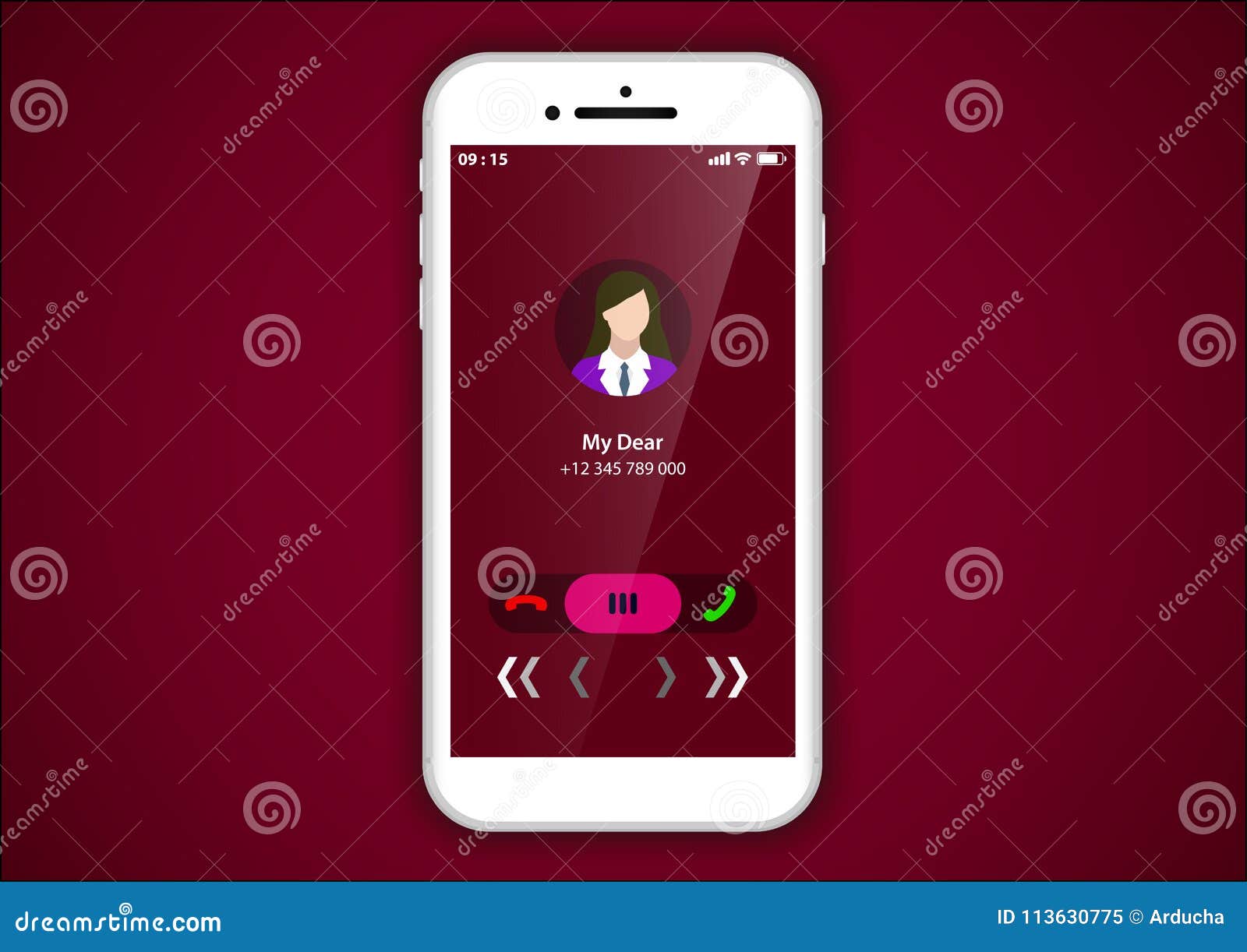 Incoming Call User Interface Stock Vector - Illustration of accept ...