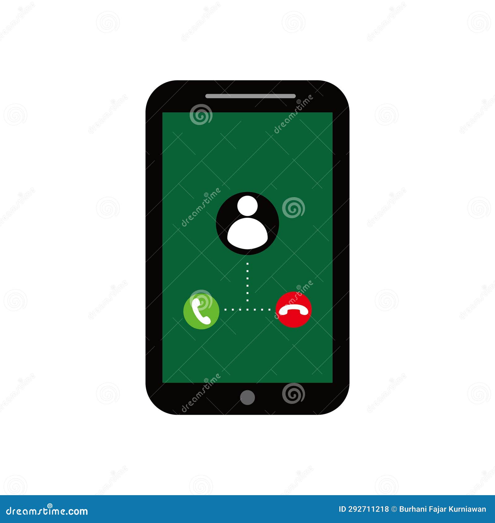 Incoming Call Vector Illustration Stock Vector - Illustration of modern ...