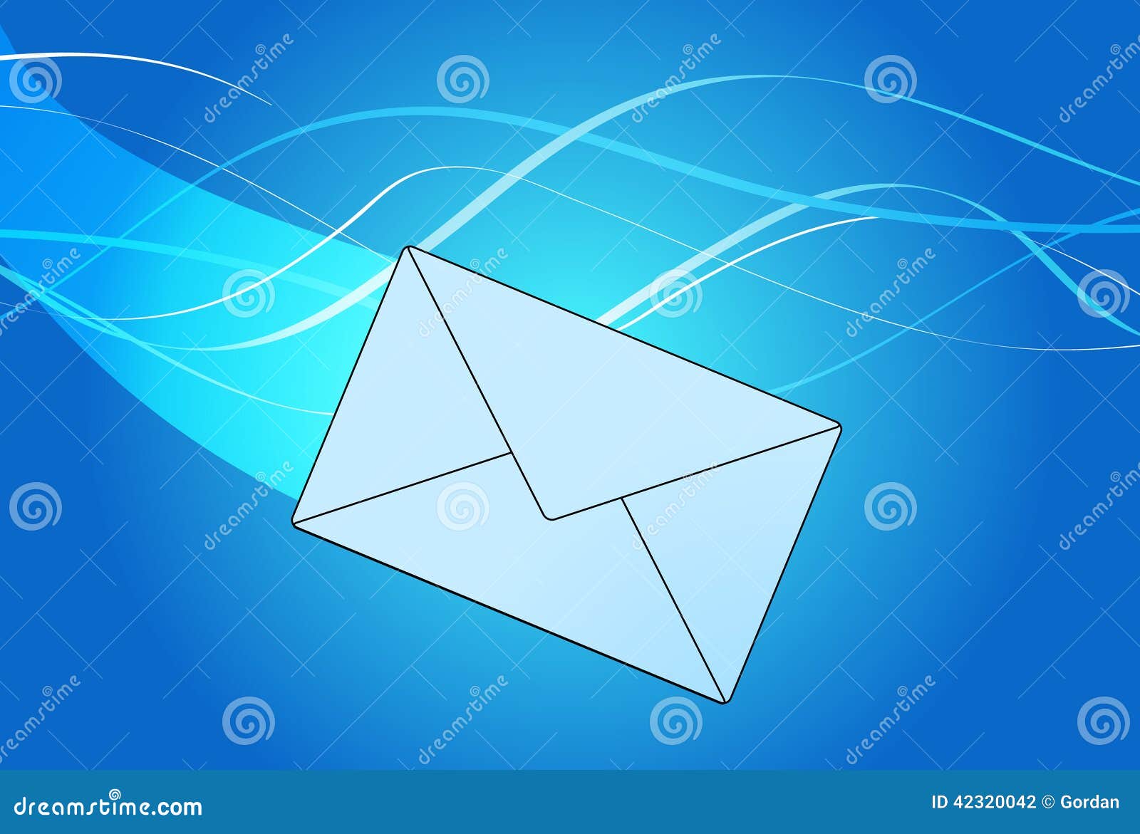 Incoming e-mail concept stock vector. Illustration of graphic - 42320042