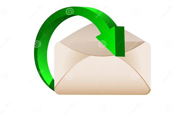 Incoming letter stock vector. Illustration of arrow, electronics - 11377887