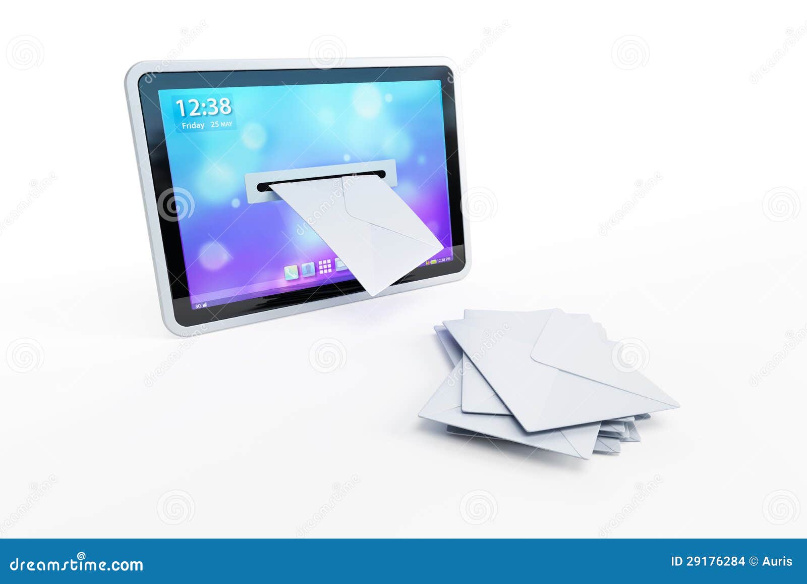 Incoming letters stock illustration. Illustration of contact - 29176284