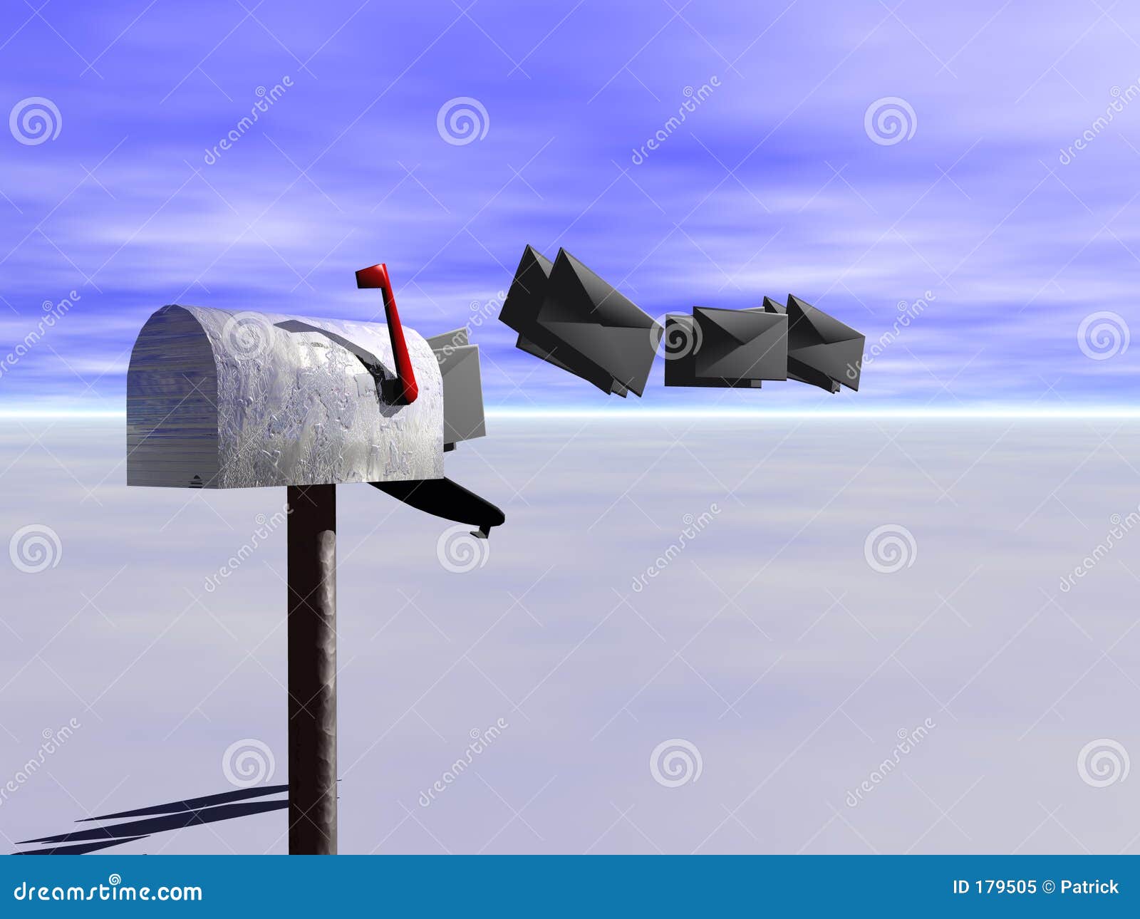 Incoming mail. stock illustration. Illustration of mailbox - 179505