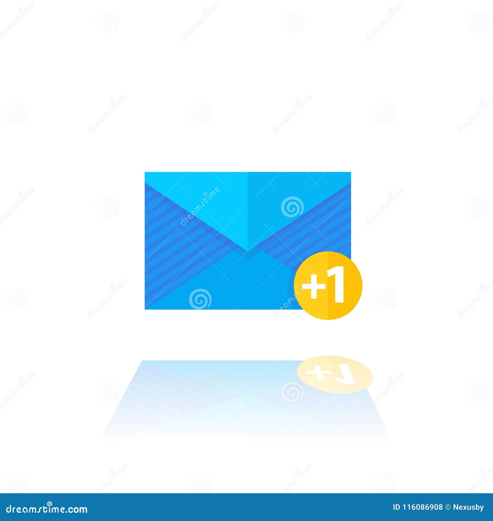Incoming Message, Mail Icon with Notification Stock Vector ...