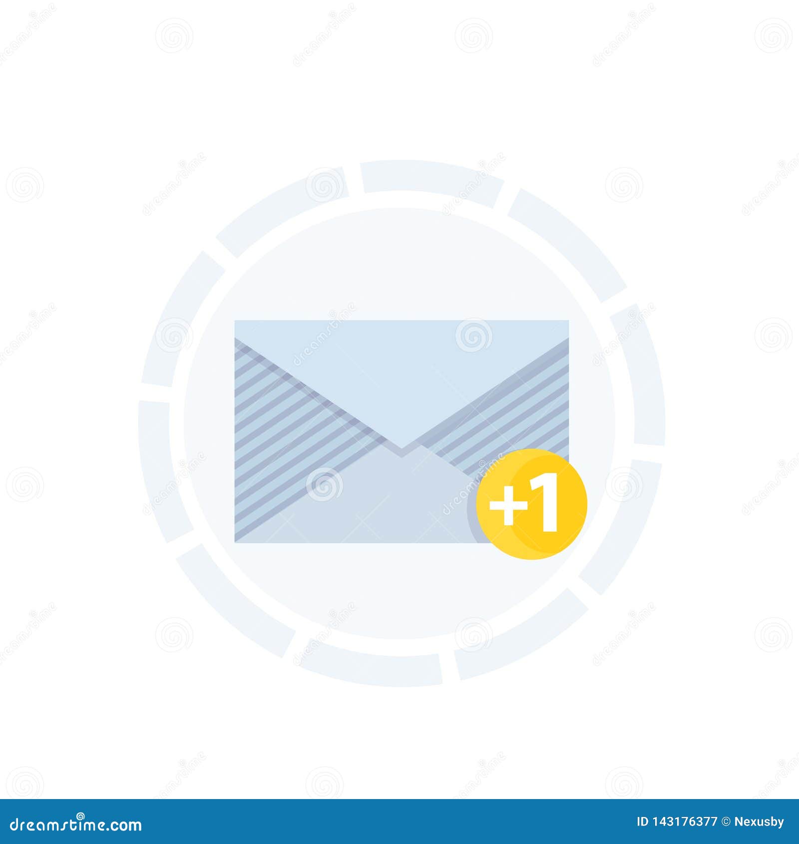 Incoming Message, Mail Notification Icon Stock Vector - Illustration of ...