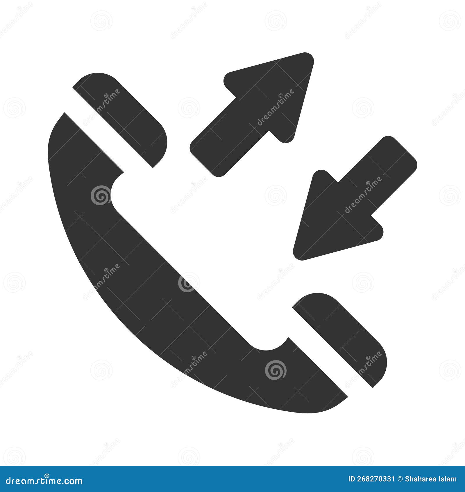 Set Incoming, Outgoing, Missed Call Phone Icon. Answer And Decline ...