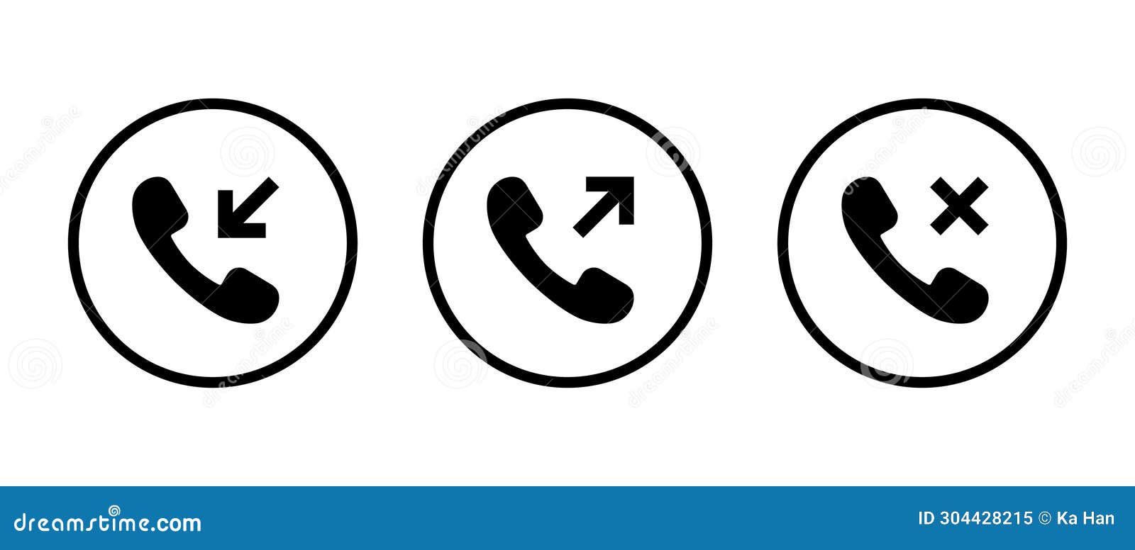 Incoming, Outgoing, and Missed Call Icon on Circle Line Stock ... Incoming, Outgoing, and Missed Call Icon on Circle Line Stock ...