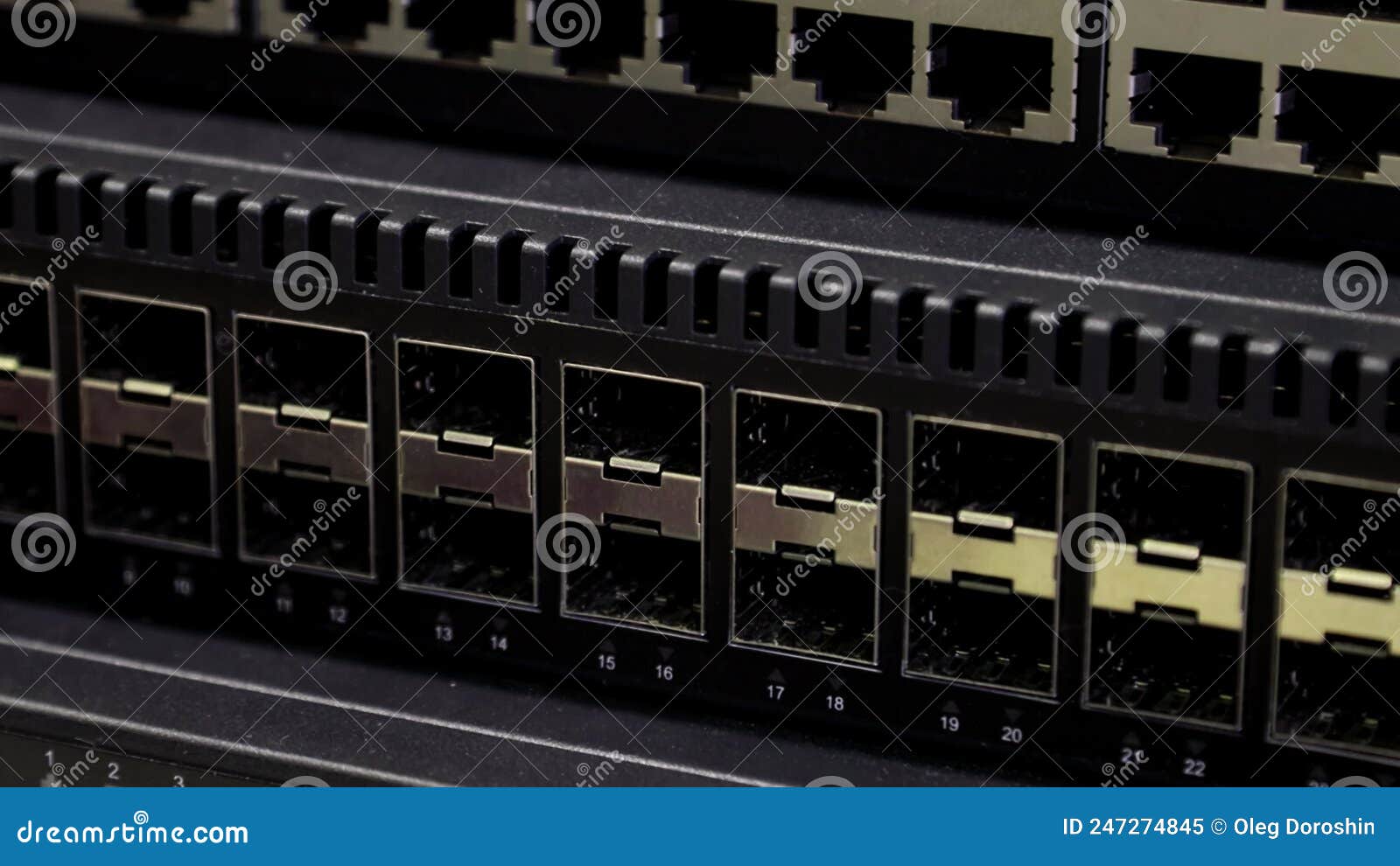 The Incoming and Outgoing Outputs of the Managed Switch Stock Video ...