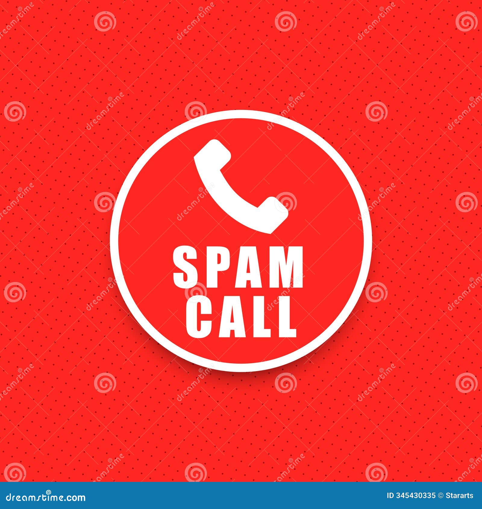 Incoming Scam Phone Call With Display Screen Cartoon Vector ...