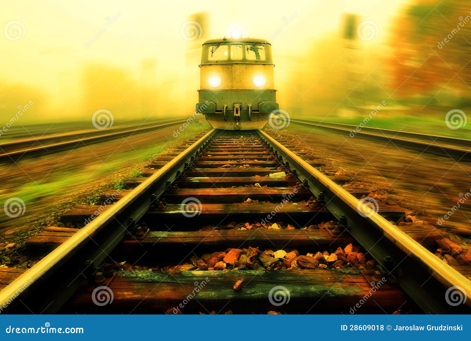 Incoming train stock photo. Image of direction, railroad - 28609018