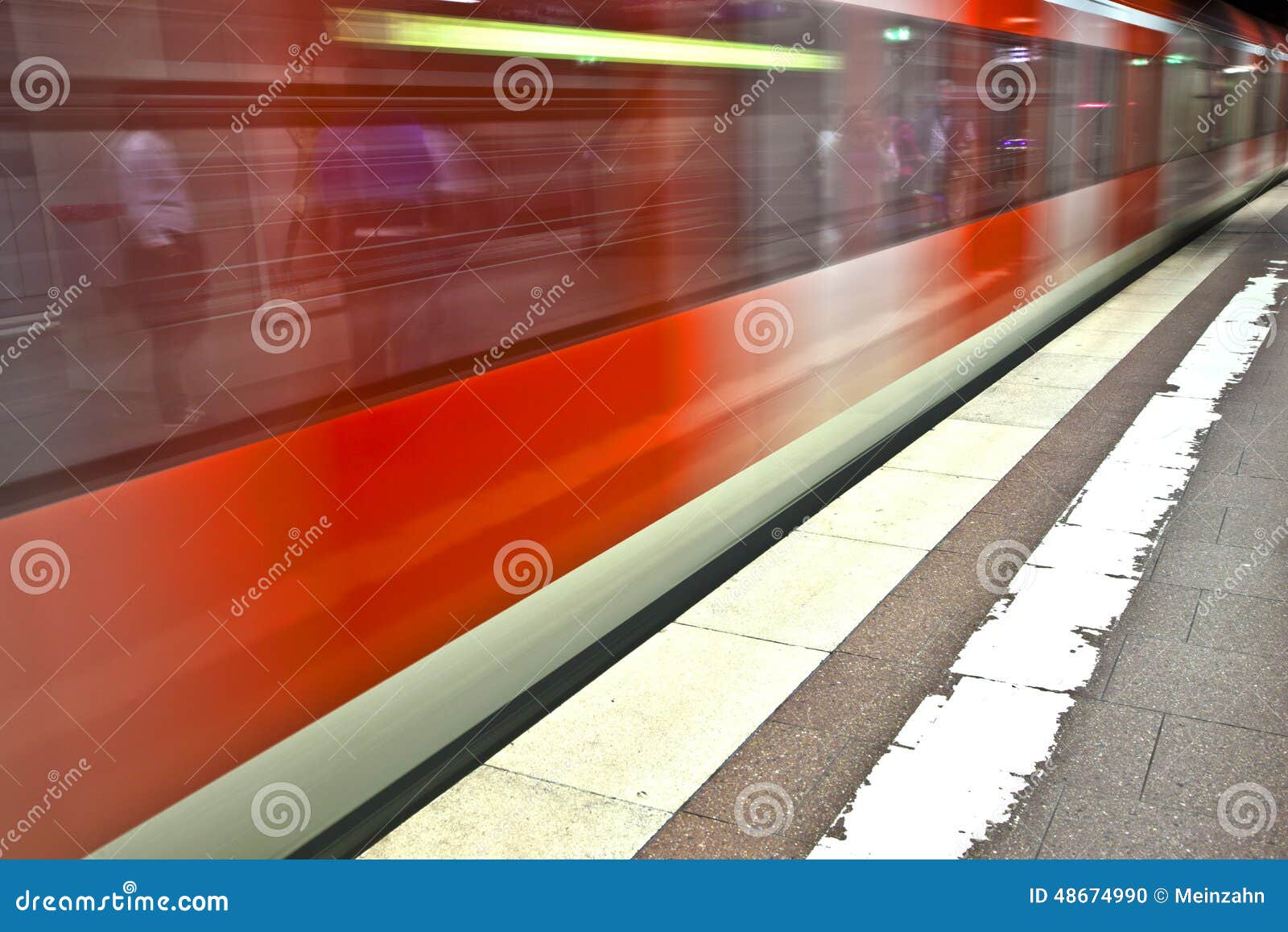 Incoming Train stock photo. Image of reflection, europe - 48674990